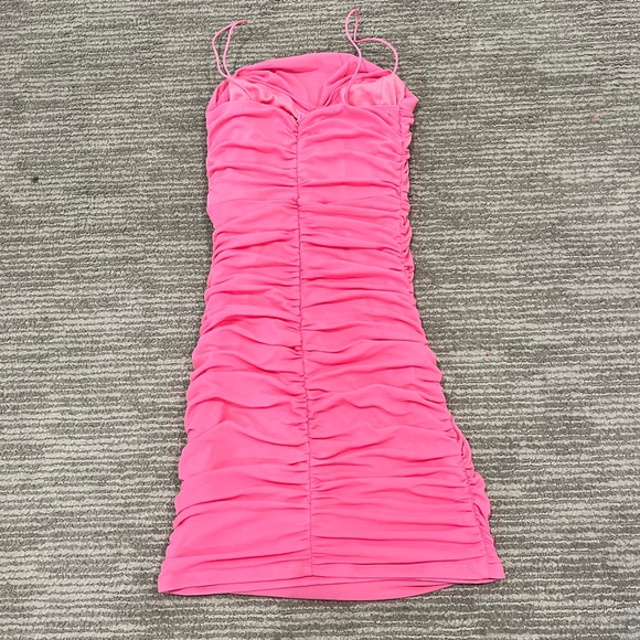 Hello Molly | Dresses | Mini Pink Hello Molly Scrunched Dress | Poshmark